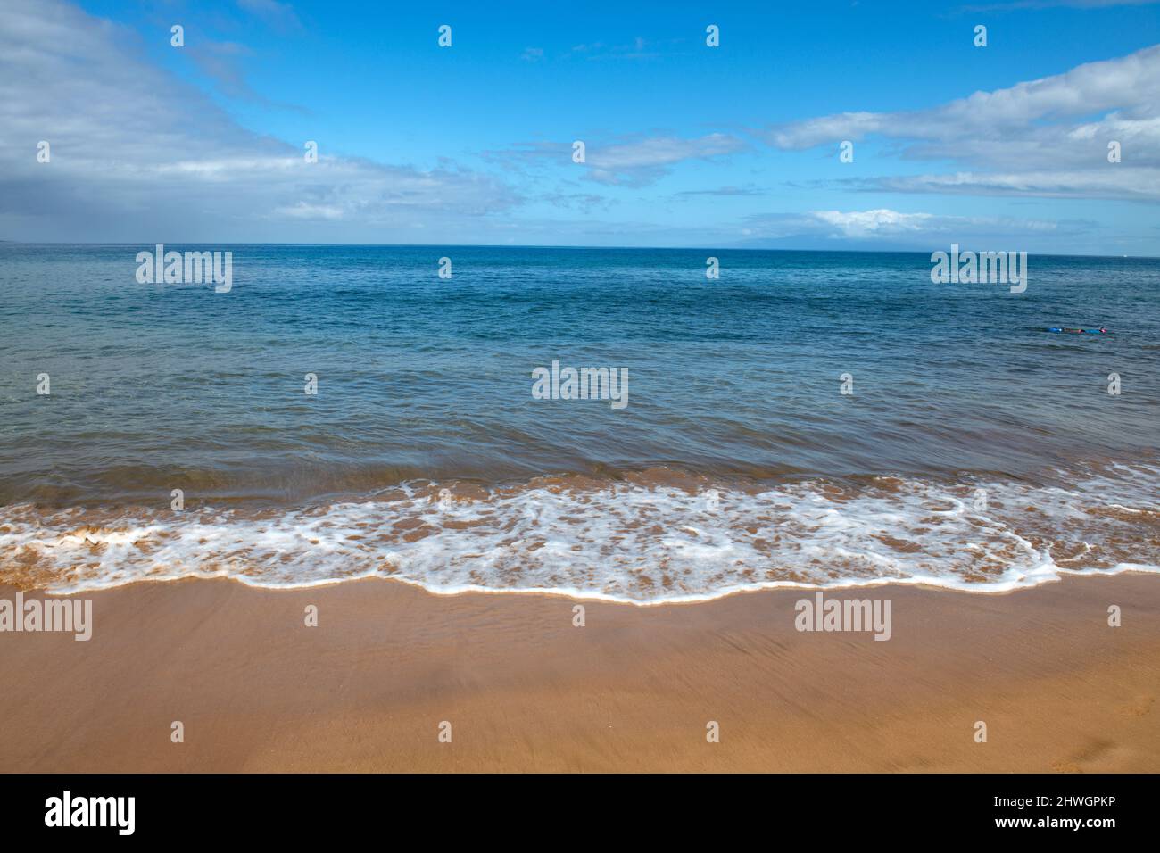 Sea background, nature of tropical summer beach with rays of sun light ...