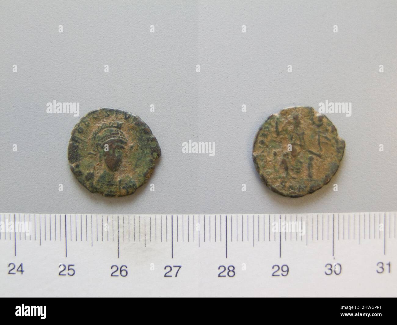 Nummus of Theodosius II, Emperor of Rome from Cyzicus. Ruler ...