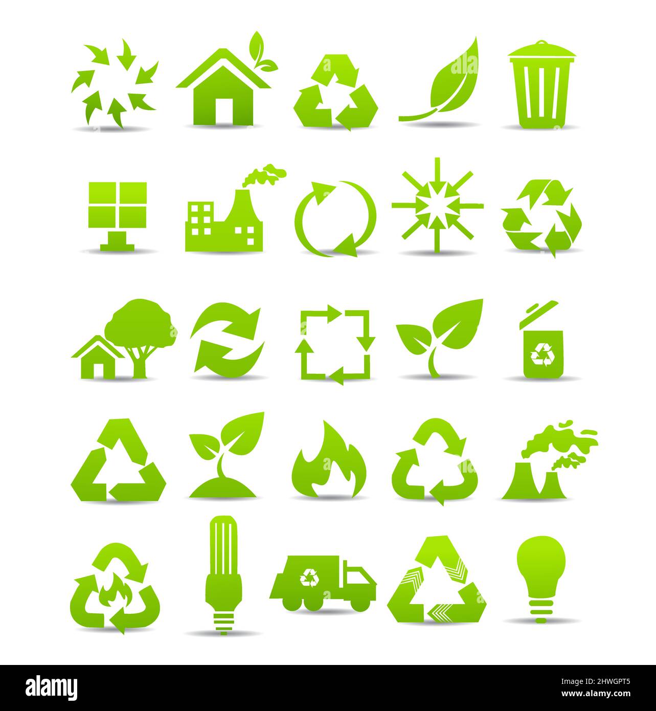 Vector set of environmental / recycling icons Stock Vector Image & Art ...