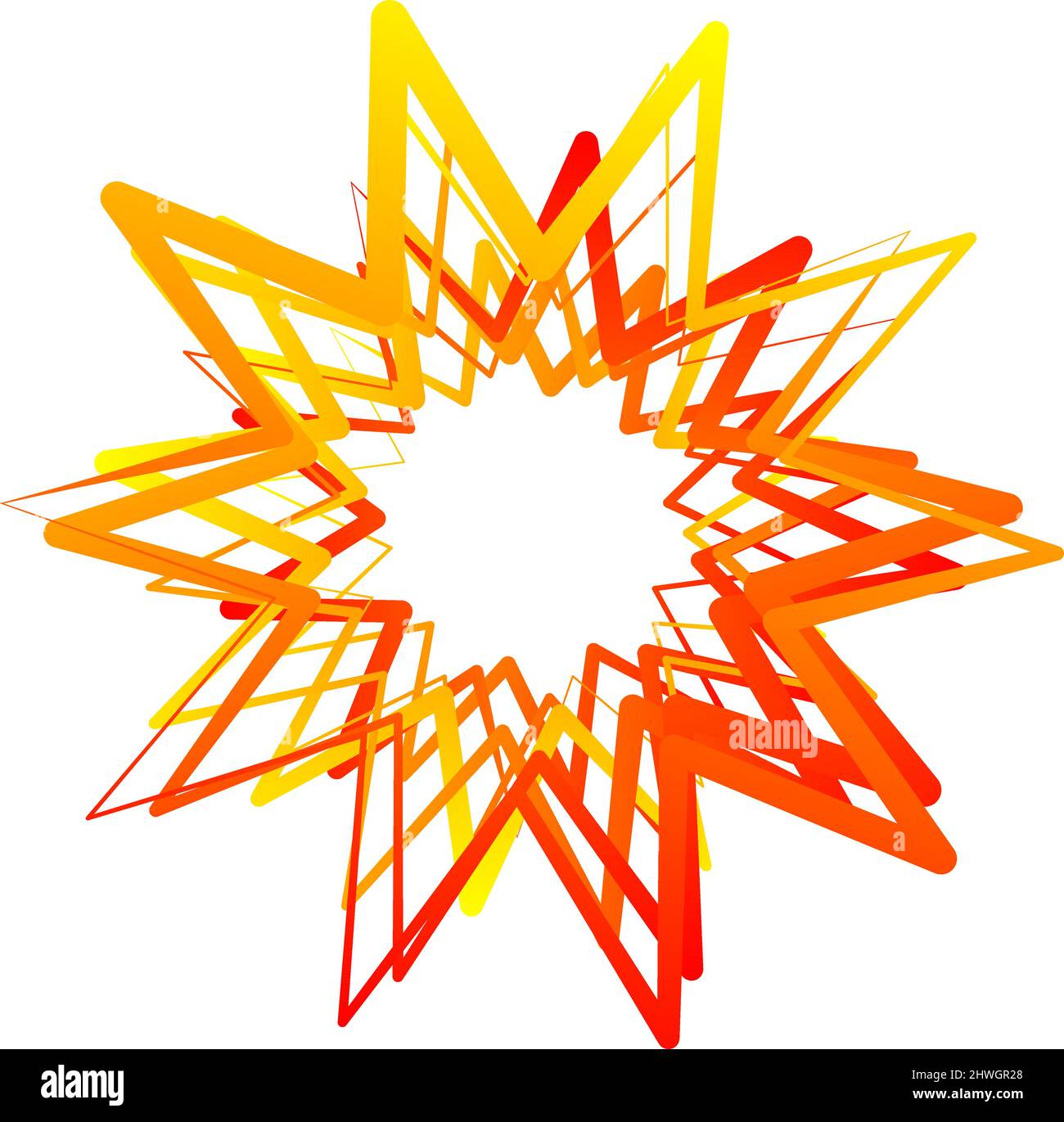 Star vector illustration. Random rotated stars icon, symbol - stock ...