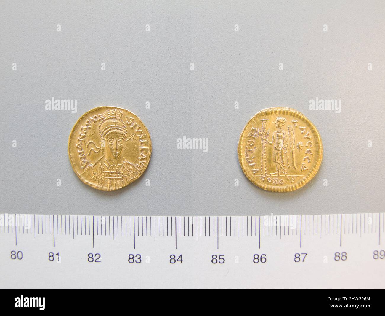 Solidus of Anastasius I from Constantinople. Ruler: Anastasius I ...