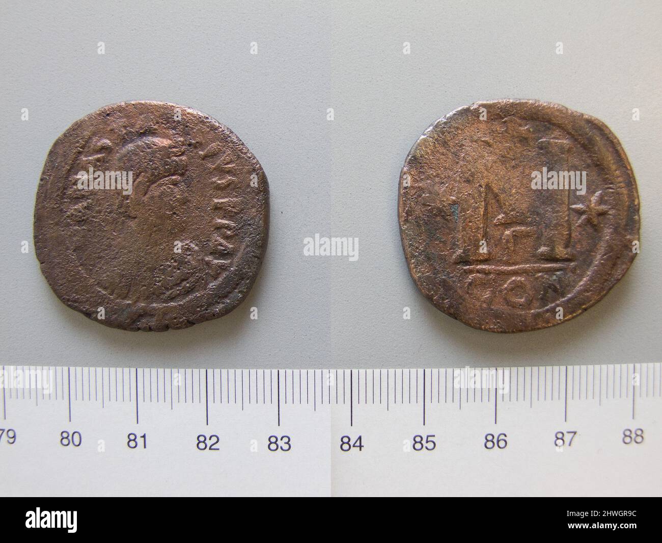 Follis (40 Nummi) of Anastasius I from Constantinople. Ruler ...