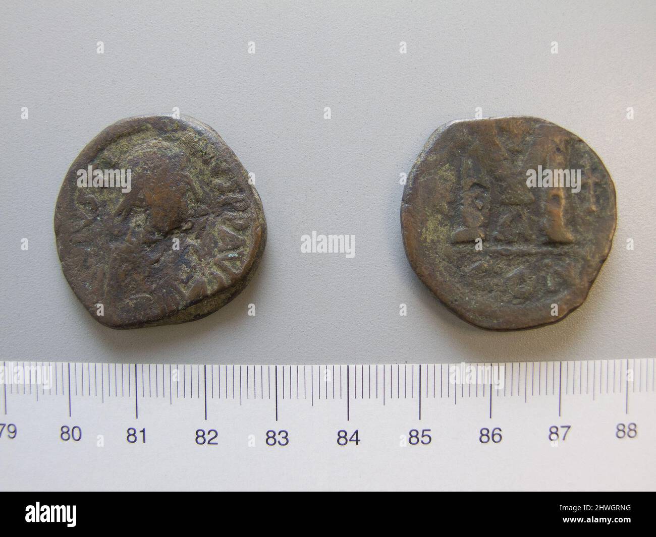 Follis (40 Nummi) of Justin I, Emperor of Byzantium from Constantinople ...