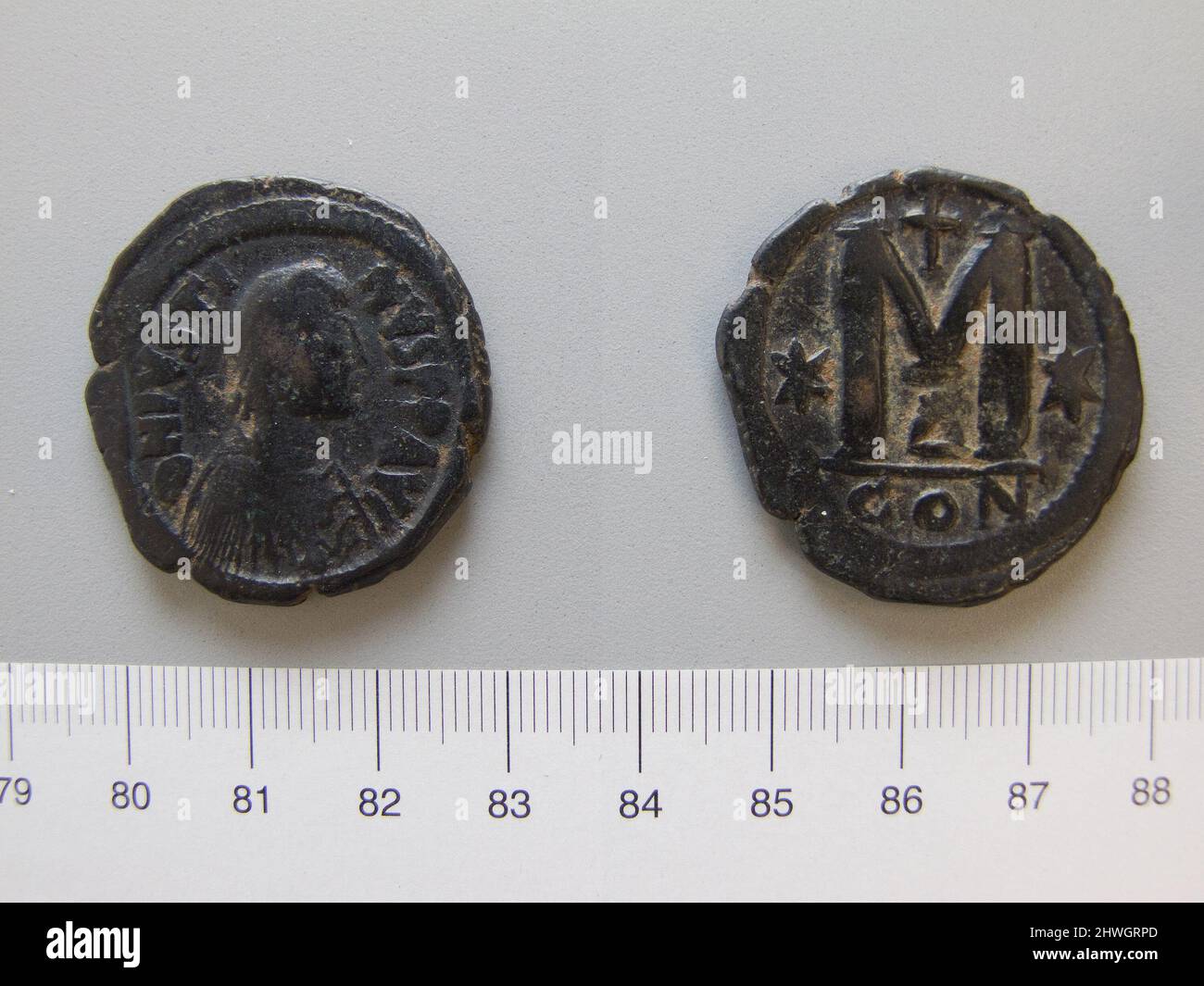 Follis (40 Nummi) of Justin I, Emperor of Byzantium from Constantinople ...