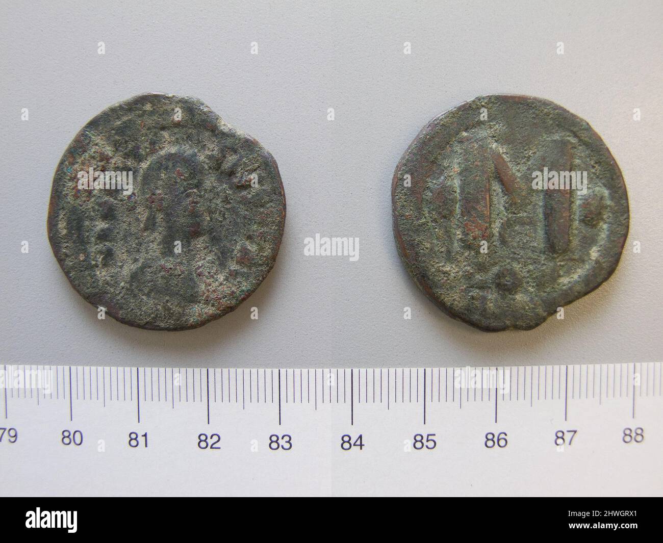 Follis (40 Nummi) of Justin I, Emperor of Byzantium from Constantinople ...