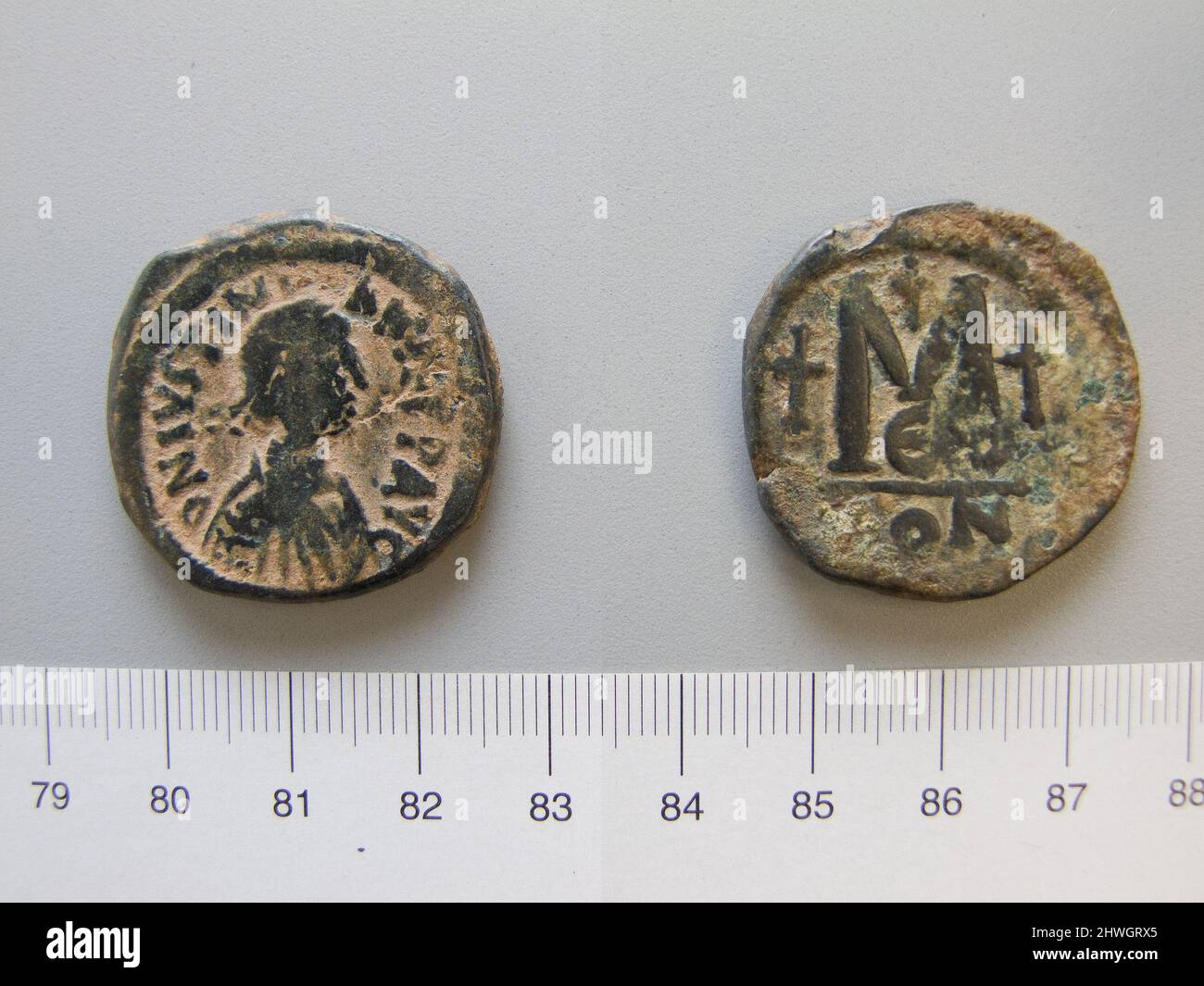 Follis (40 Nummi) of Justinian I, Emperor of Byzantium from ...