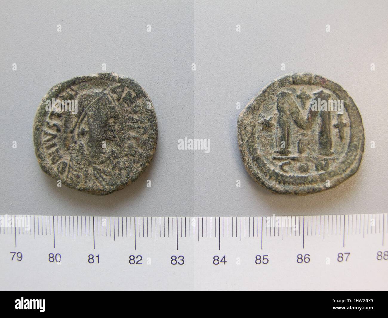 Follis (40 Nummi) of Justinian I, Emperor of Byzantium from ...