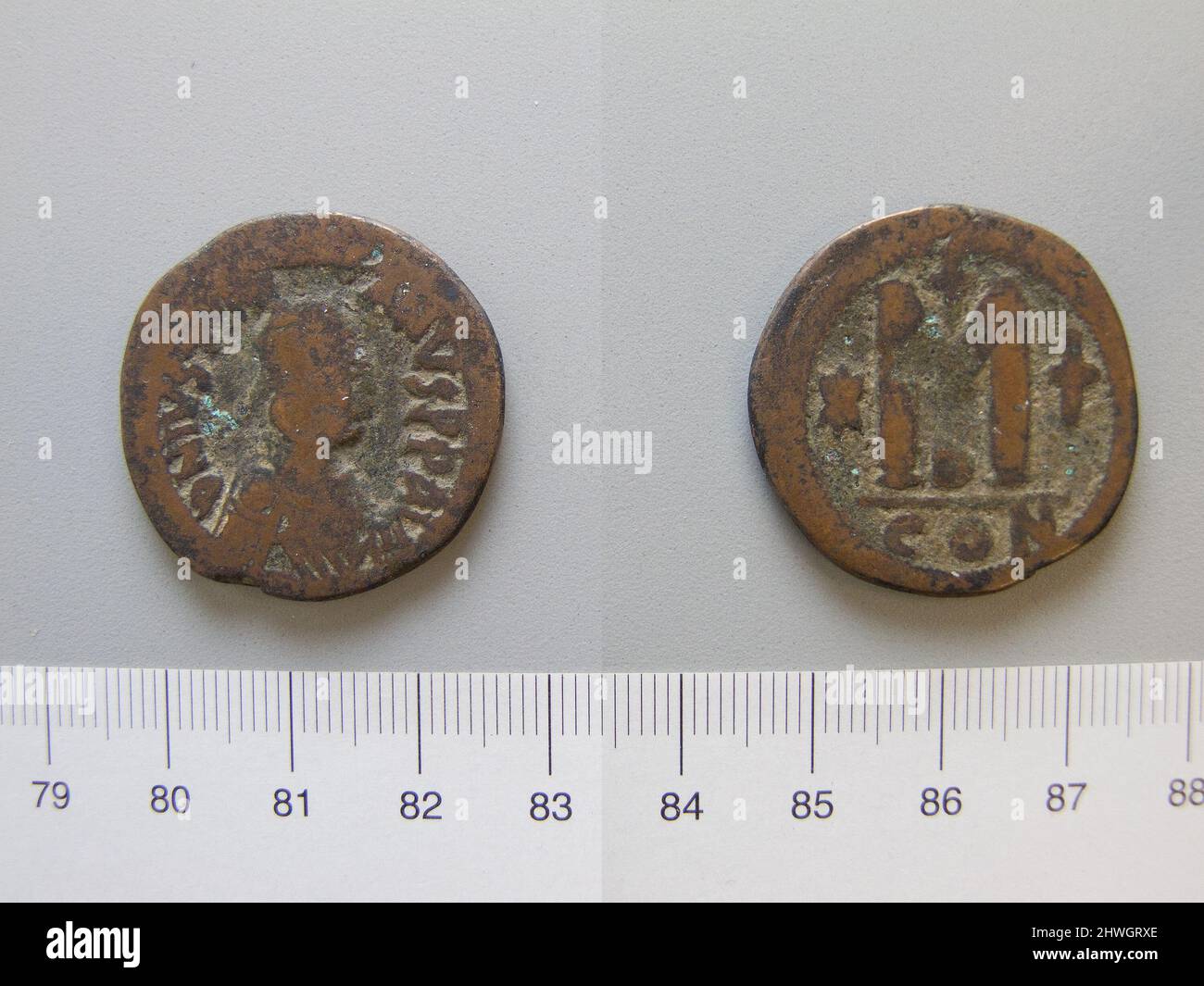 Follis (40 Nummi) of Justinian I, Emperor of Byzantium from ...