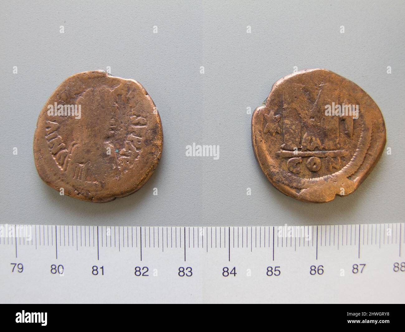 Follis (40 Nummi) of Justinian I, Emperor of Byzantium from ...