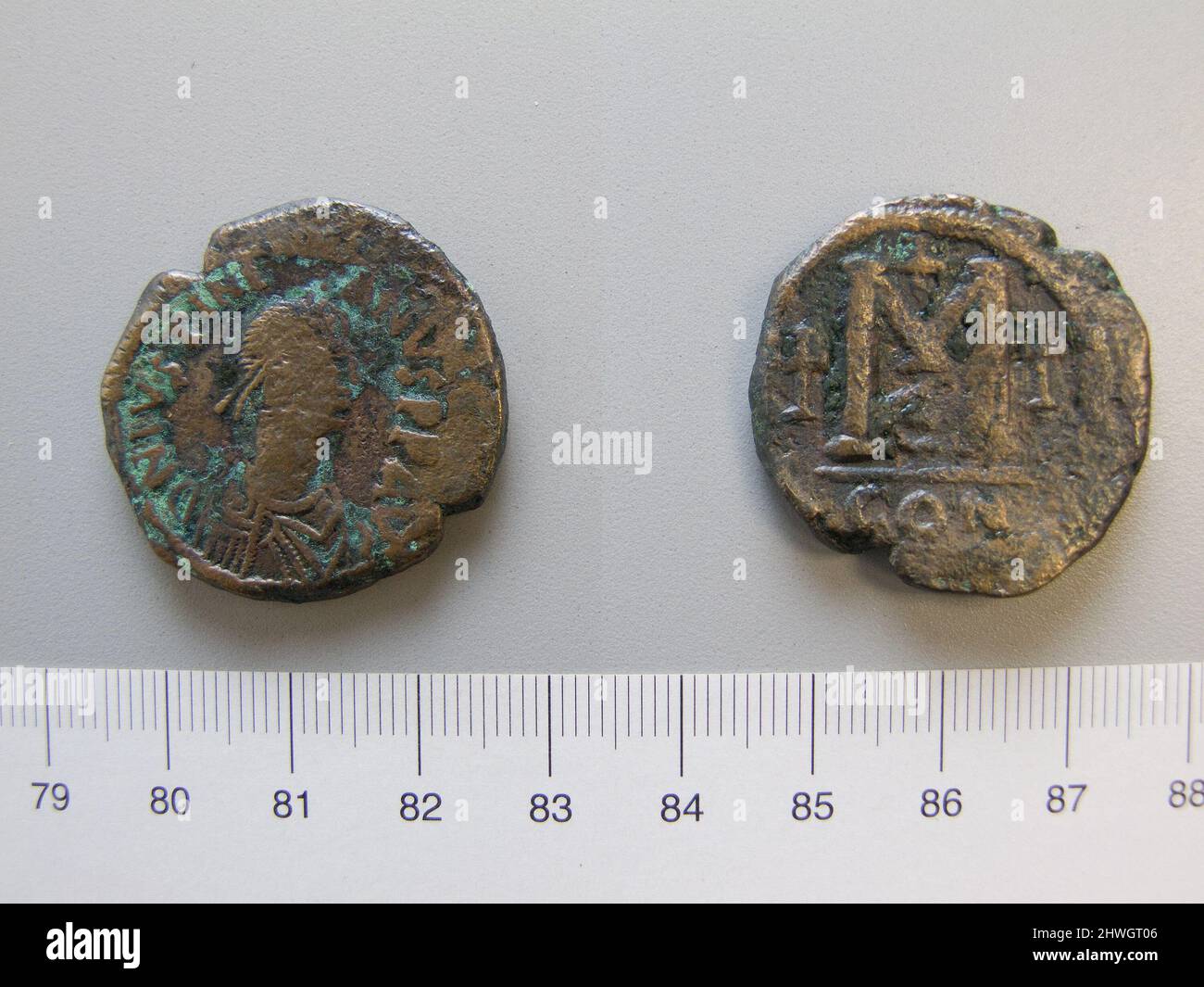 Follis (40 Nummi) of Justinian I, Emperor of Byzantium from ...