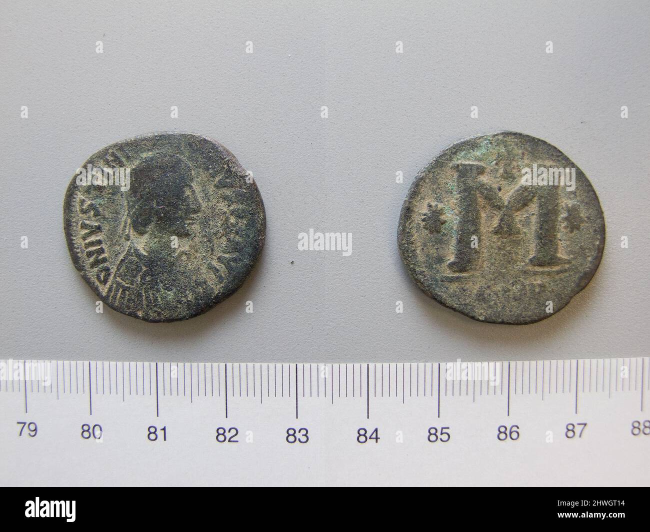 Follis (40 Nummi) of Justinian I, Emperor of Byzantium from ...