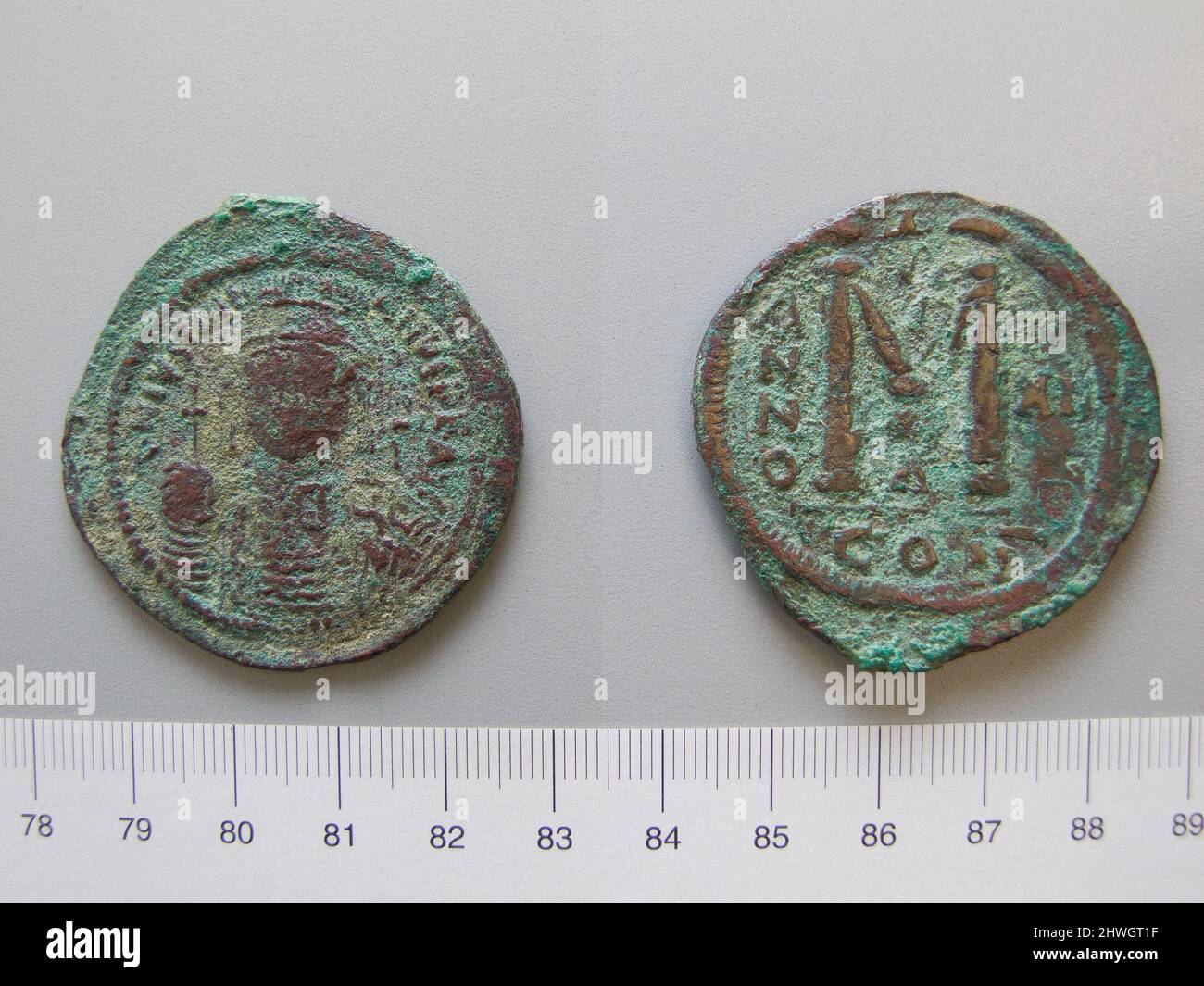 Follis (40 Nummi) of Justinian I, Emperor of Byzantium from ...
