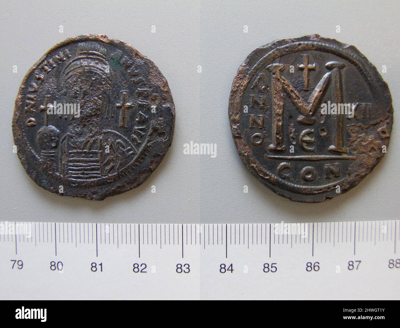 Follis (40 Nummi) of Justinian I, Emperor of Byzantium from ...