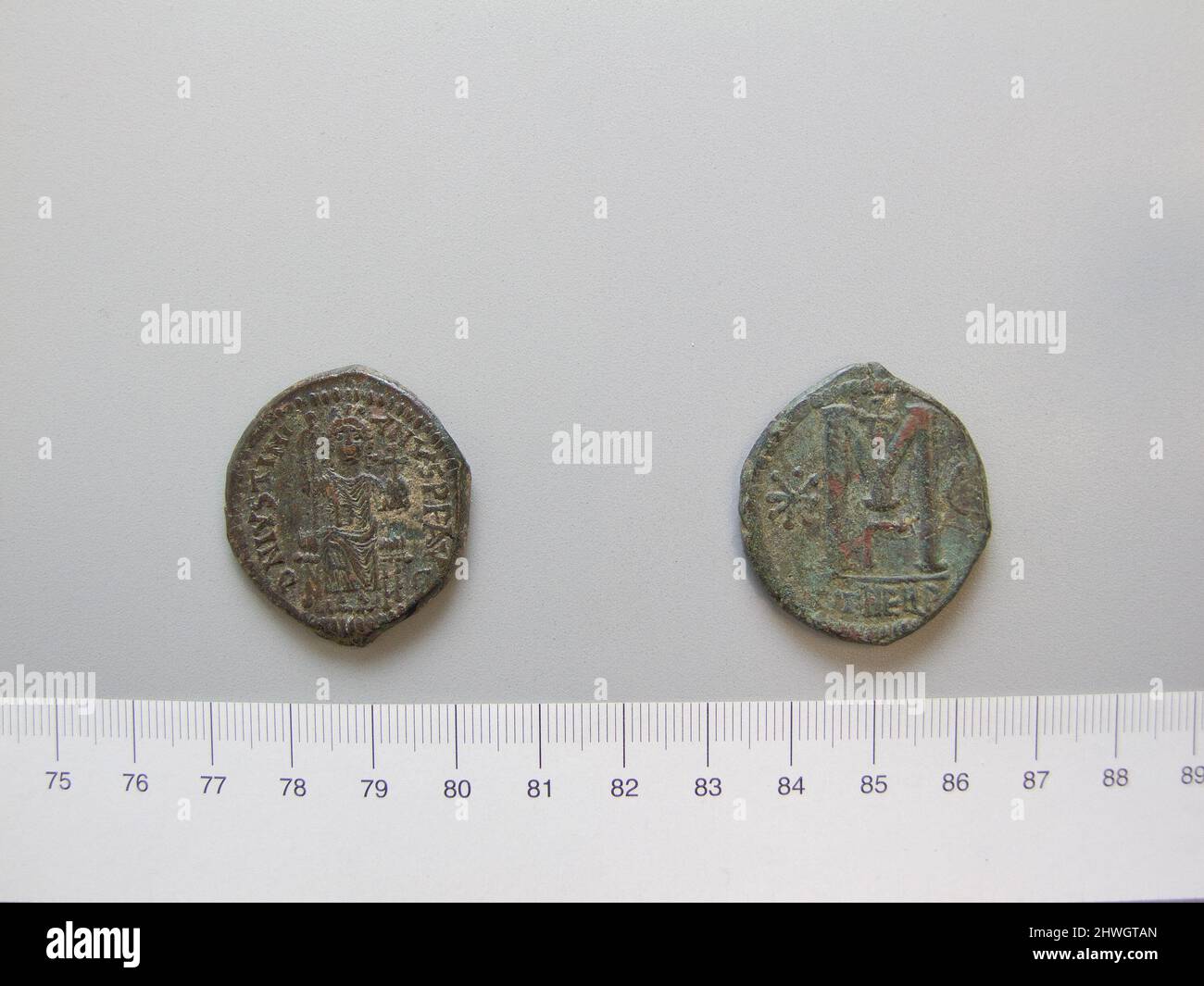 Follis (40 Nummi) of Justinian I, Emperor of Byzantium from Antioch ...