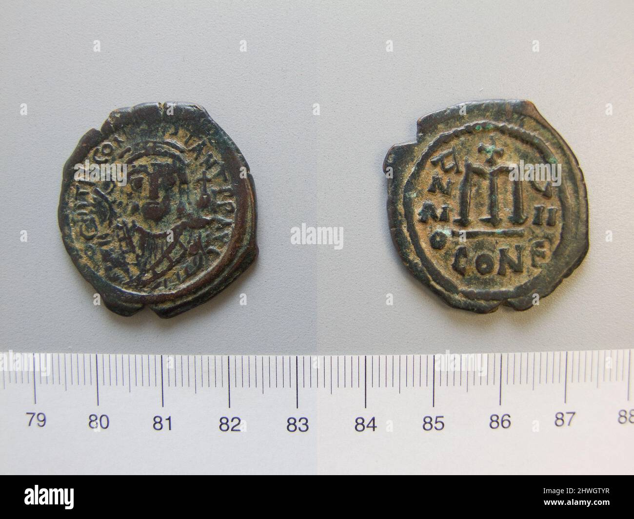 Follis (40 Nummi) of Tiberius II Constantine, Emperor of the Byzantine ...