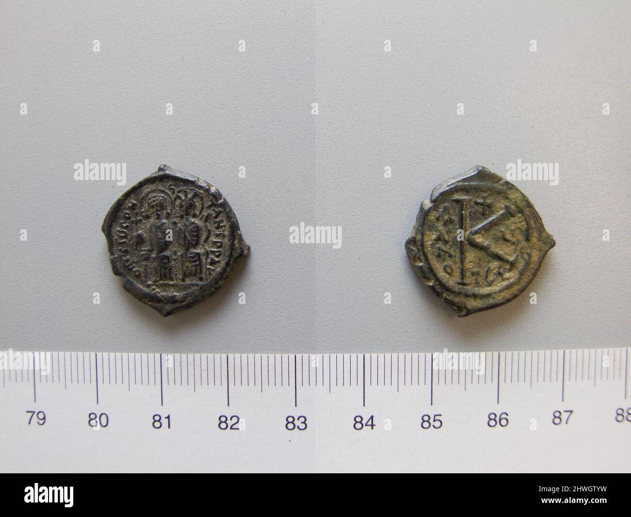 Follis (40 Nummi) of Tiberius II Constantine, Emperor of the Byzantine ...