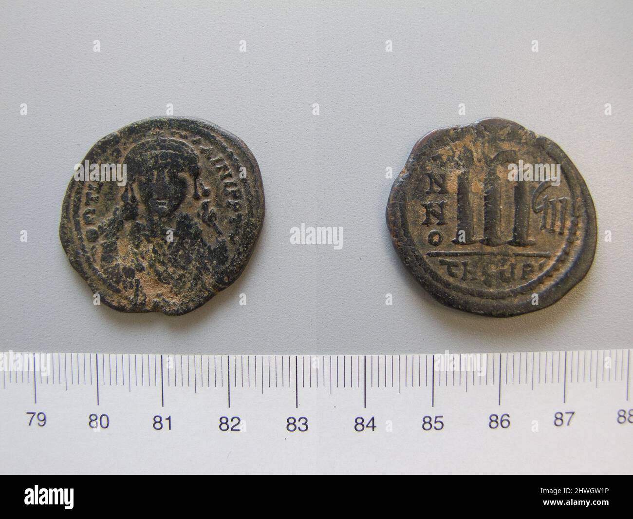Follis (40 Nummi) of Tiberius II Constantine, Emperor of the Byzantine ...