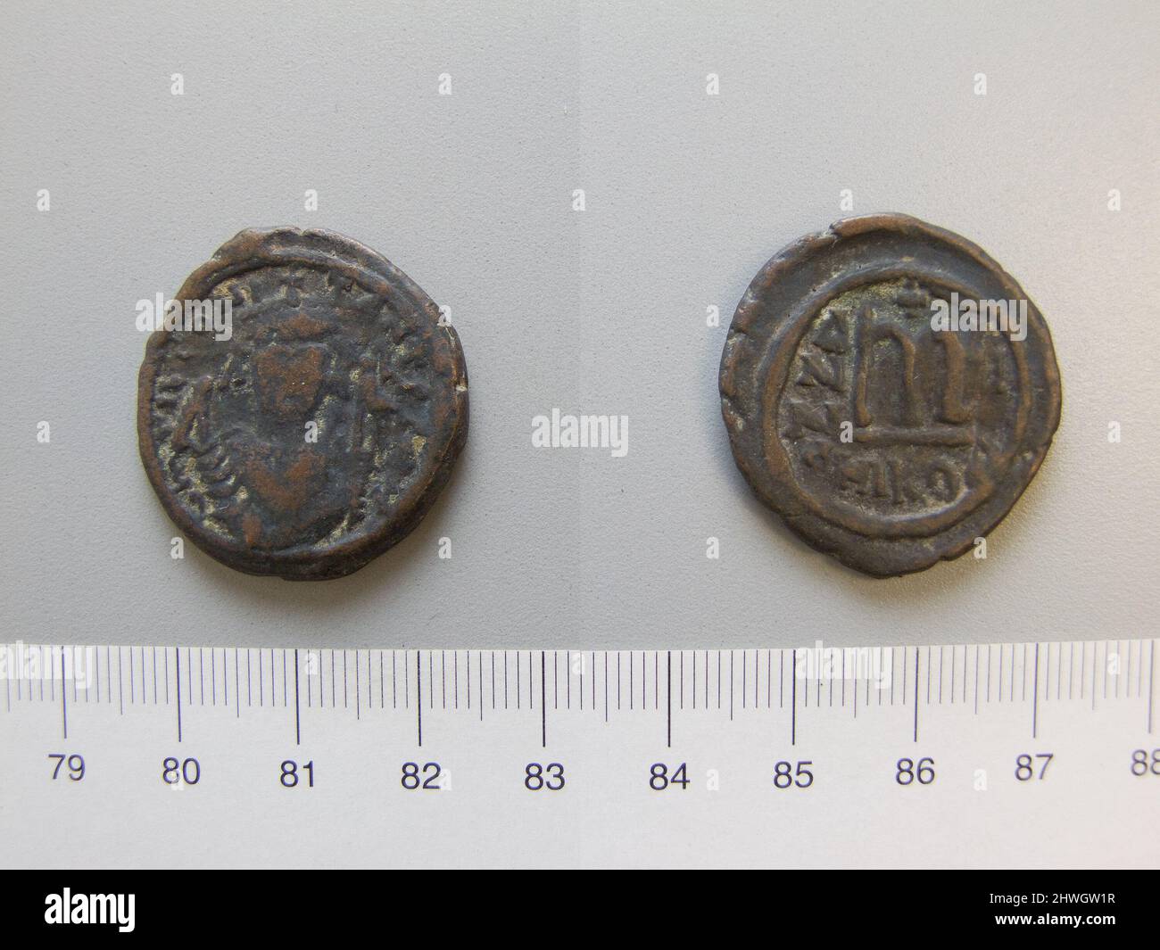 Follis (40 Nummi) of Tiberius II Constantine, Emperor of the Byzantine ...