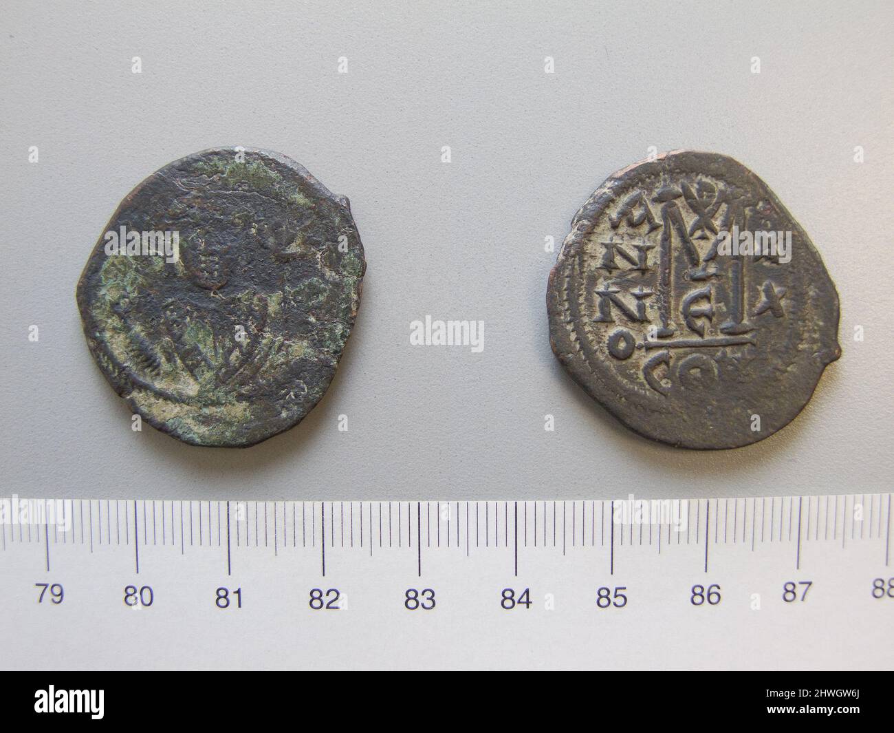 Follis (40 Nummi) of Maurice Tiberius, Byzantine Emperor from ...