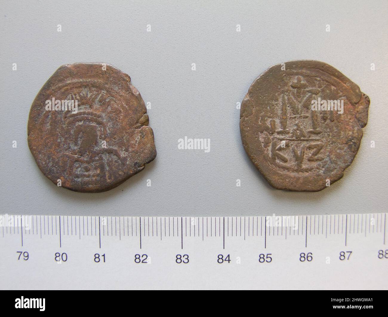 Follis (40 Nummi) of Maurice Tiberius, Byzantine Emperor from Cyzicus ...