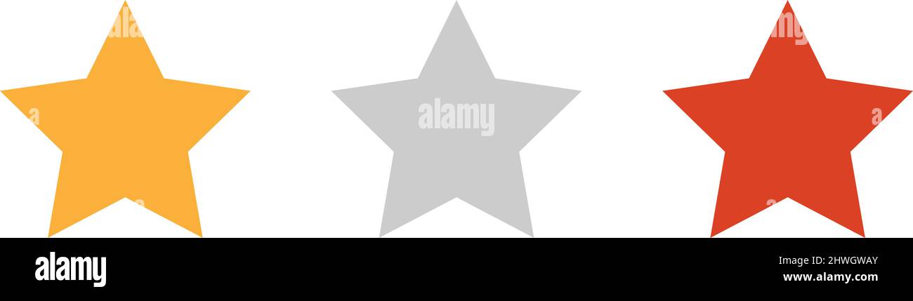 Gold, silver, bronze award, reward star icon, symbol - stock vector ...