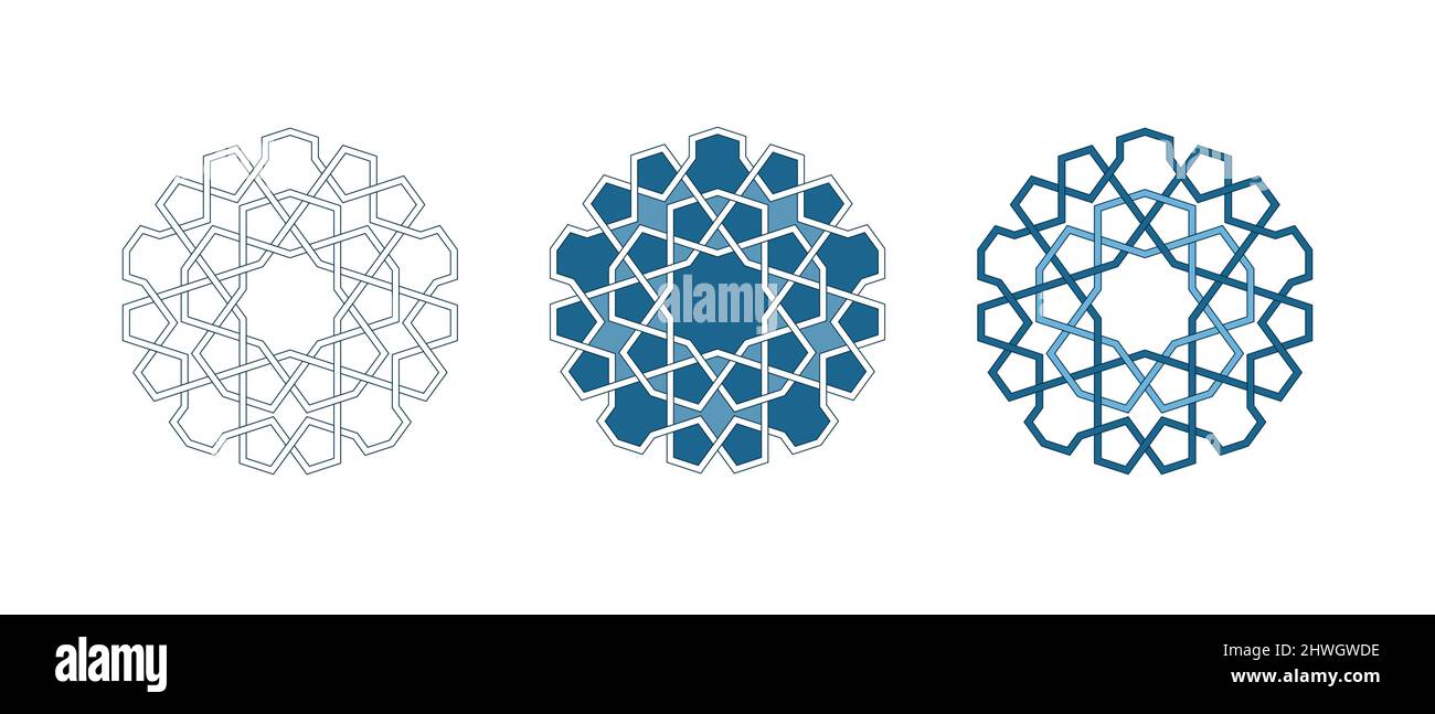 Persian geometric mosaic rosettes for Ramadan card Stock Vector Image ...