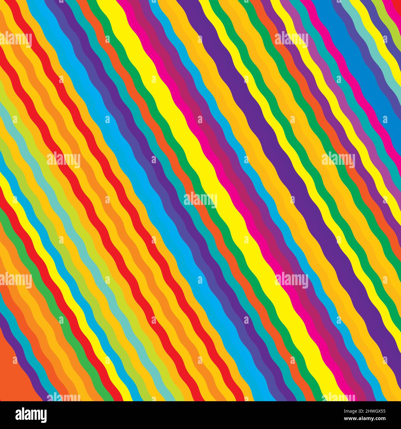 Distorted wavy waving lines, stripes abstract colorful vector texture ...