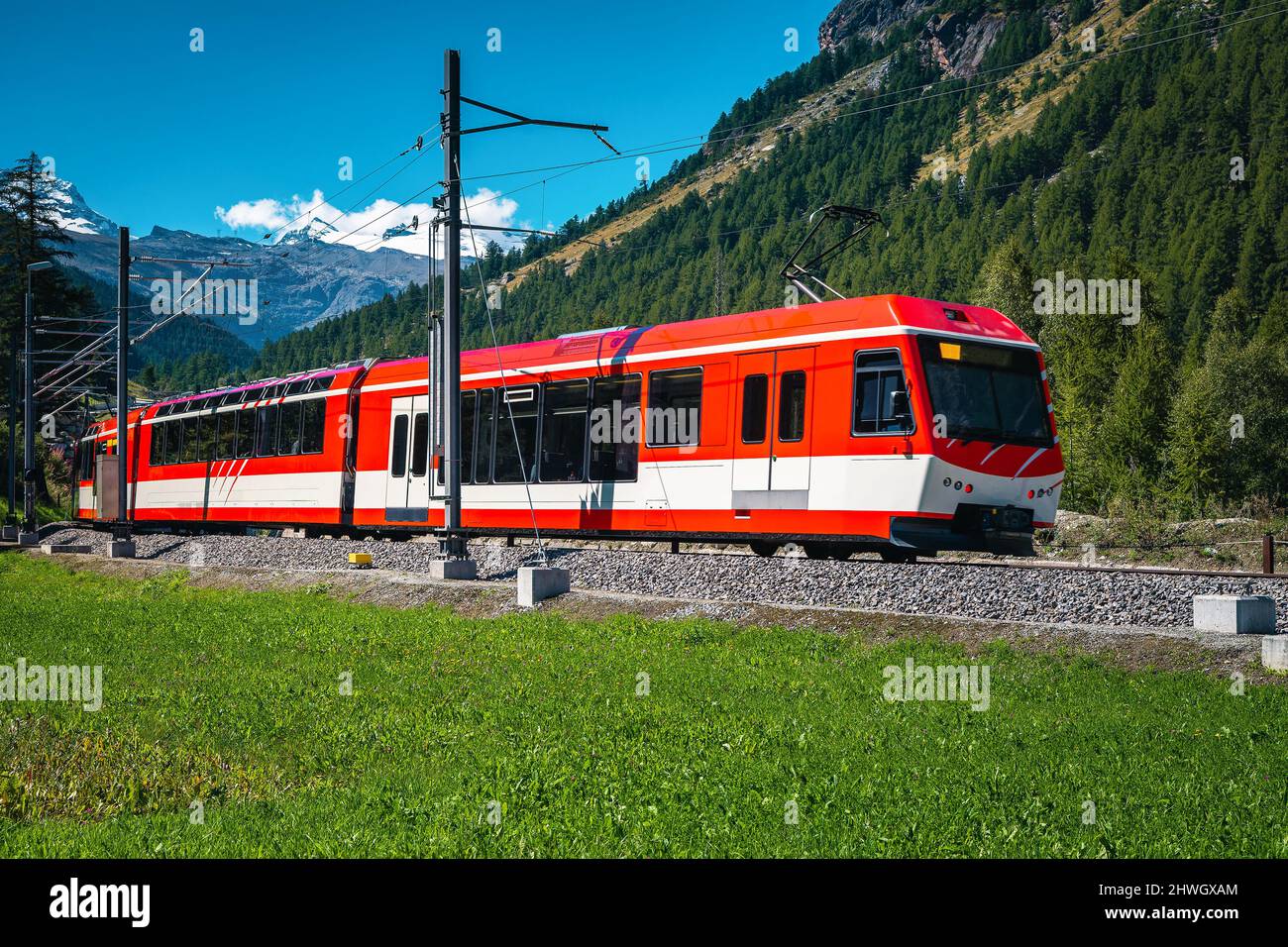 Train in the alps hi-res stock photography and images - Alamy