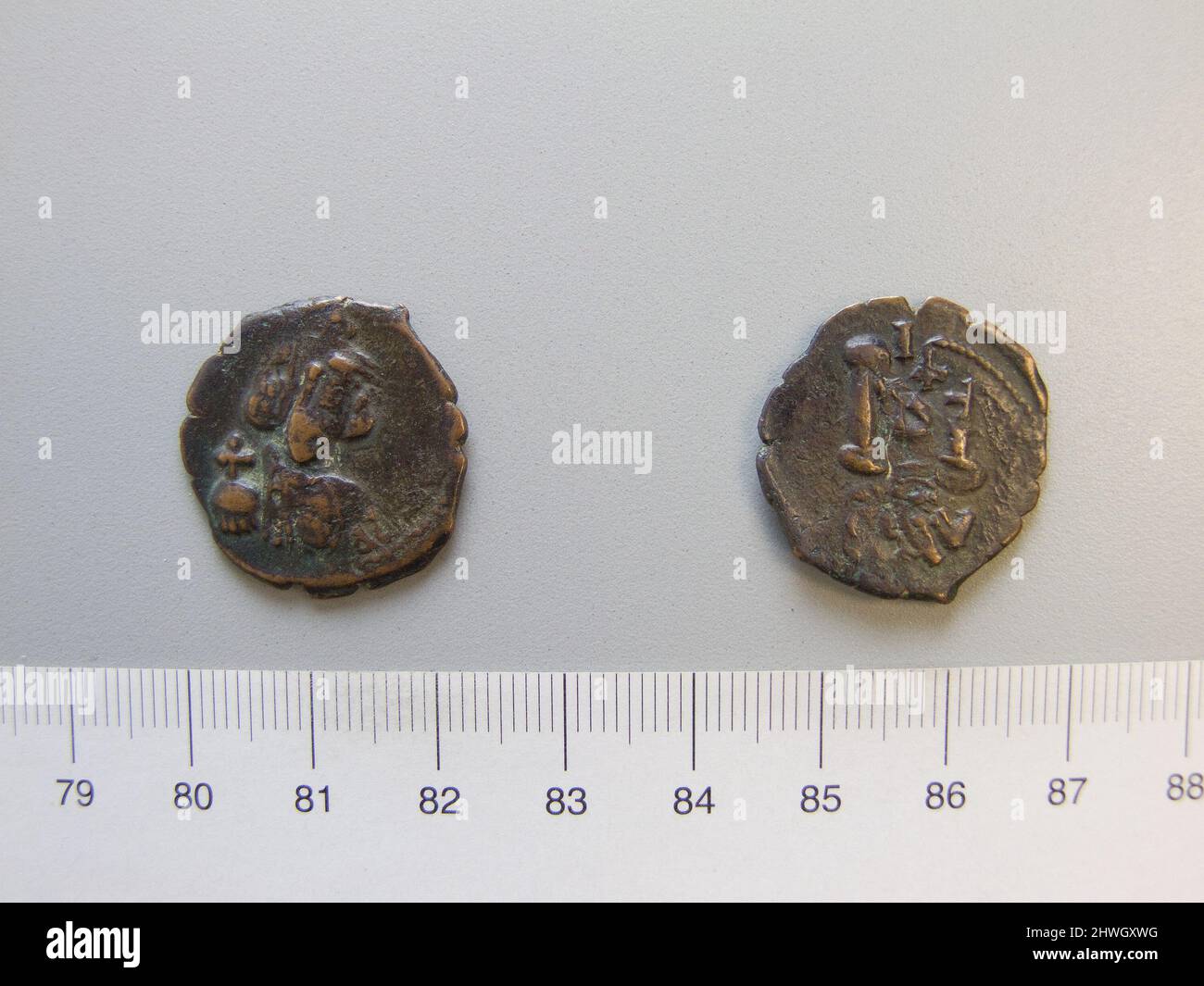 Follis (40 Nummi) of Justinian II, Byzantine emperor 685 695 and 705 ...