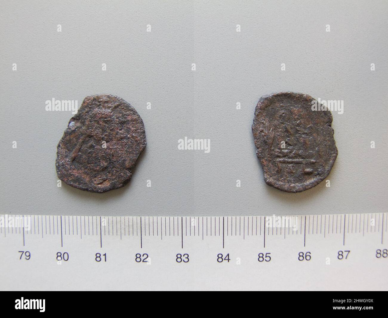 1 Nummus of Theodosius III. Ruler: Theodosius III Artist: Unknown Stock ...