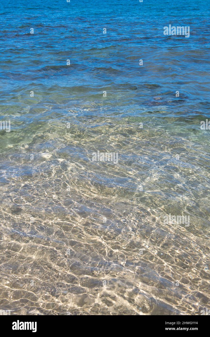 Tropical blue ocean in Hawaii. Summer sea in clean and clear water from ...
