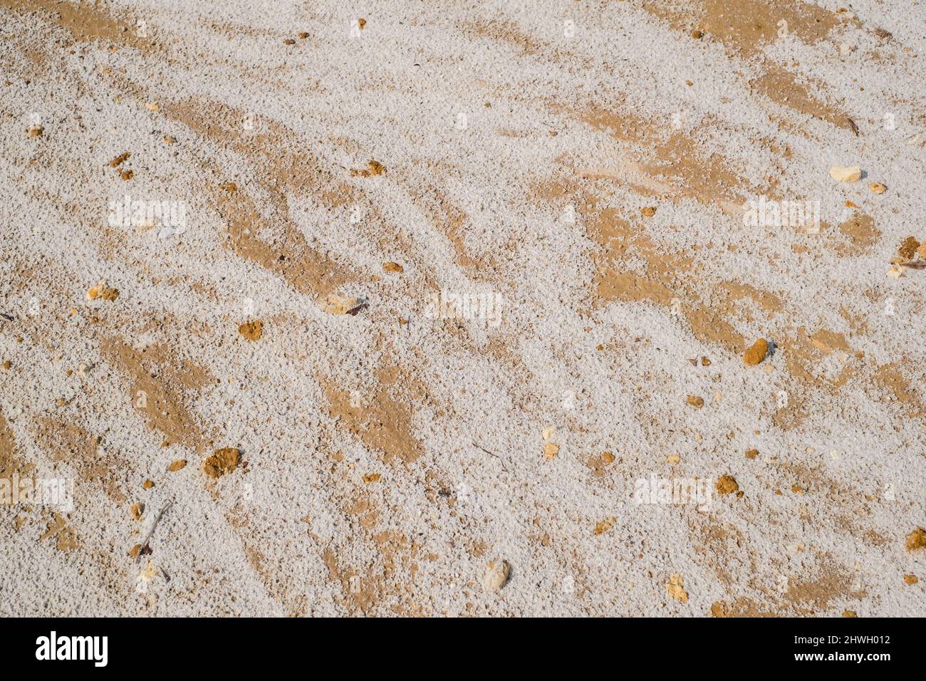 Abstract color sand texture at kaolin mine Stock Photo - Alamy