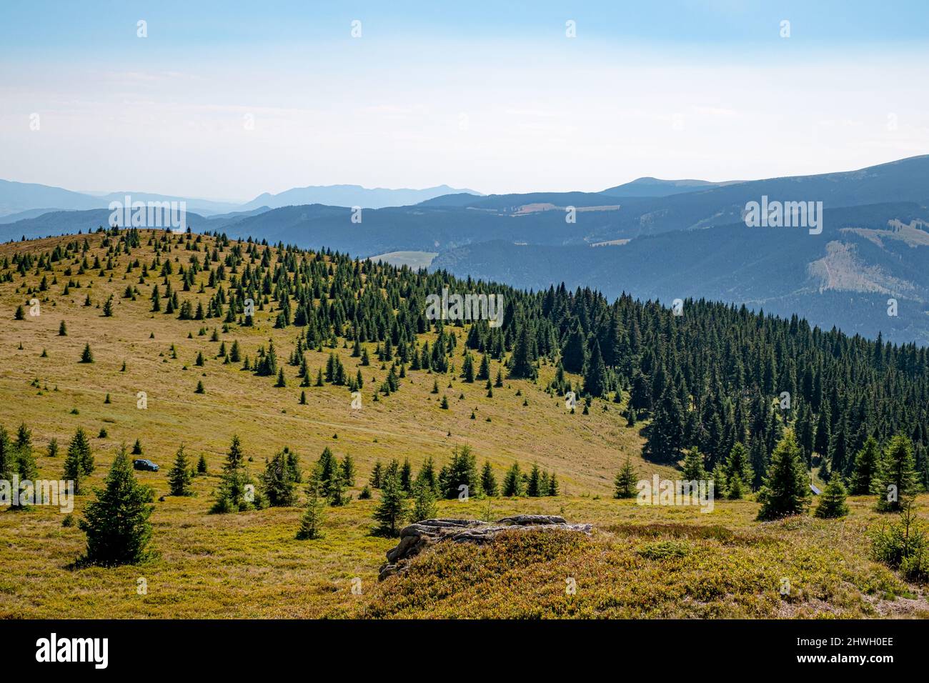 beautiful view from Cindrel mountains, Romania Stock Photo - Alamy