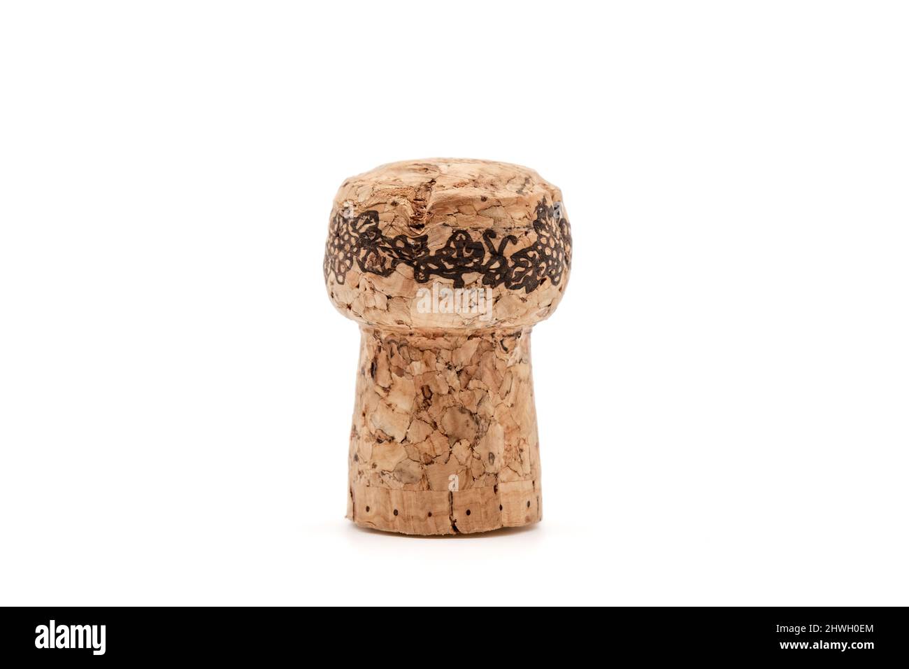 champagne cork plugs on white background Stock Photo - Alamy
