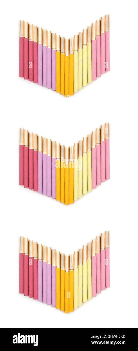 cigarettes of different color, top view Stock Photo - Alamy