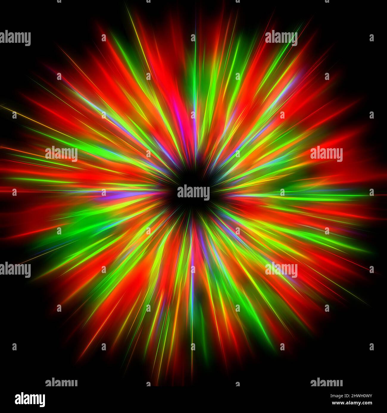 Illustration of a multicolor electrify human iris on black background ...