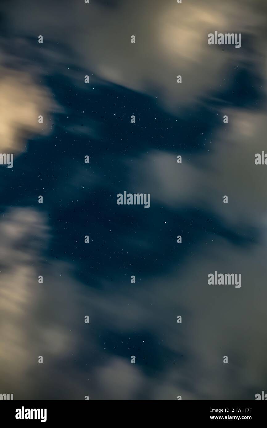 night sky with stars and clouds, motion blur Stock Photo - Alamy