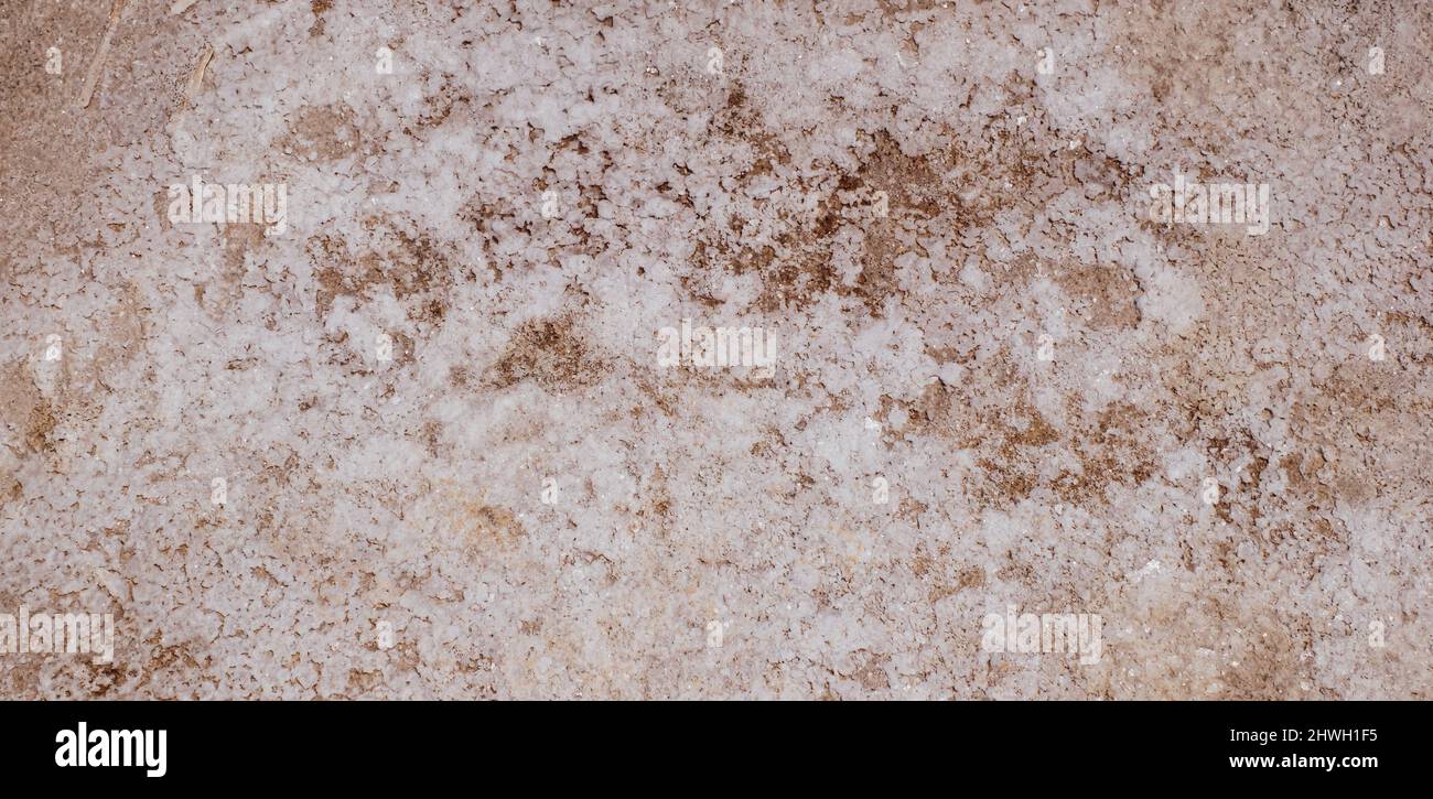 salt crystals on limestone rock, Blue Lagoon, Camino island, Malta ...