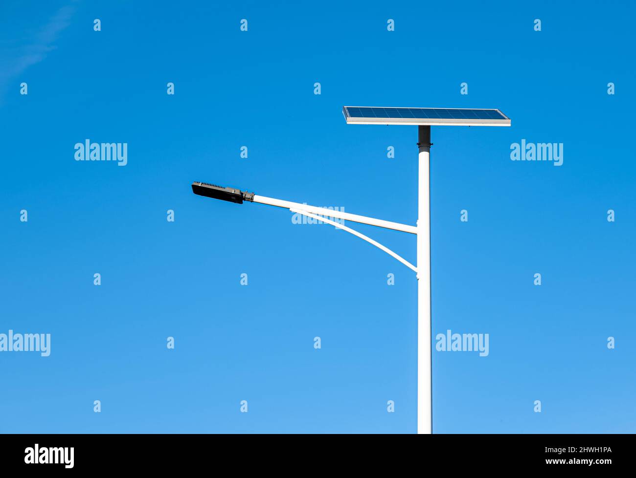 street pole with photovoltaic panel Stock Photo - Alamy