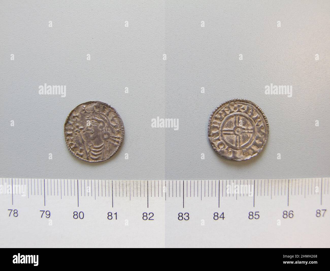 1 Penny of Cnut, King of Denmark, England and Norway from London. Ruler ...