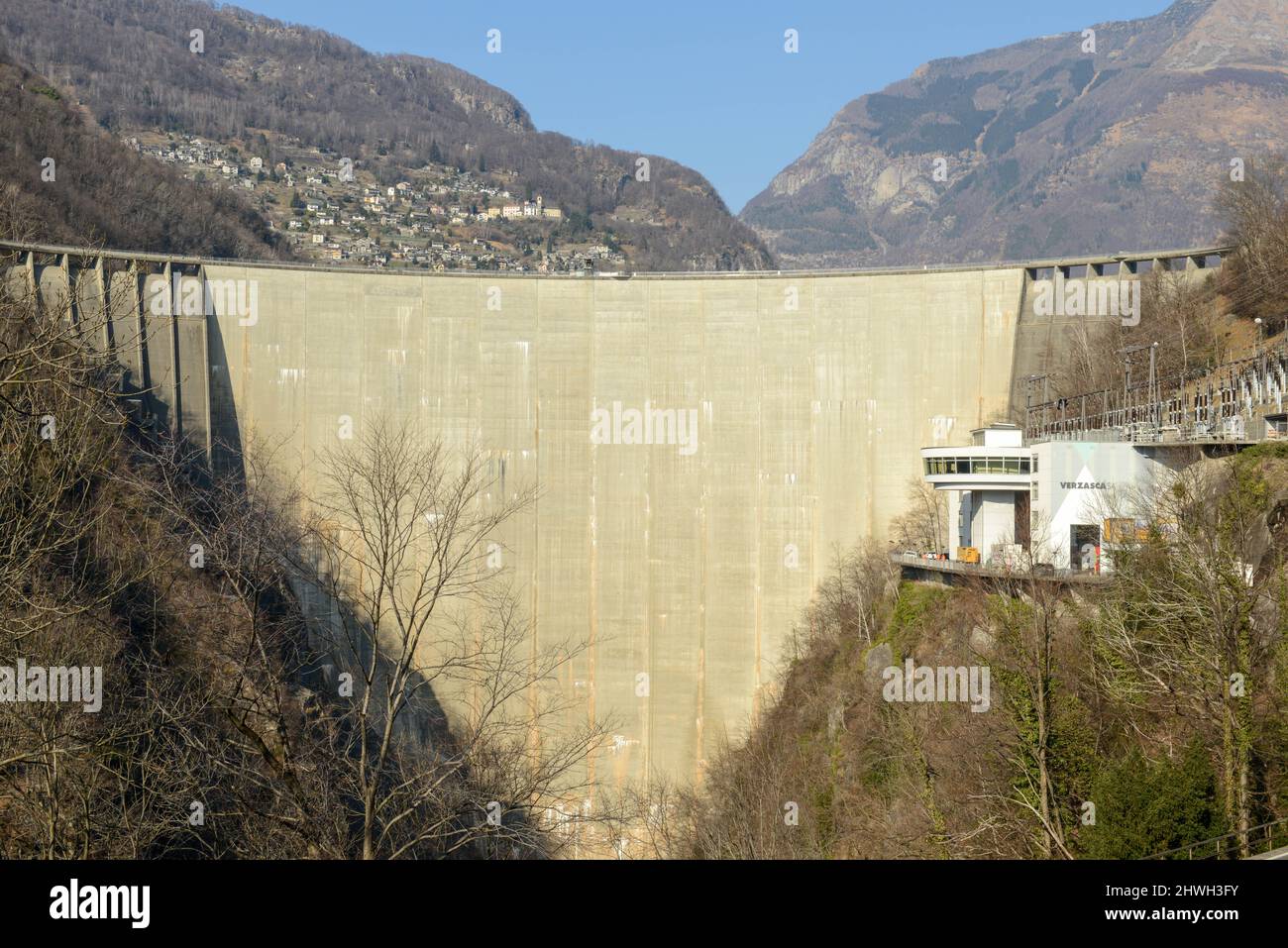 The Verzasca dam on the italian part of Switzerland Stock Photo - Alamy