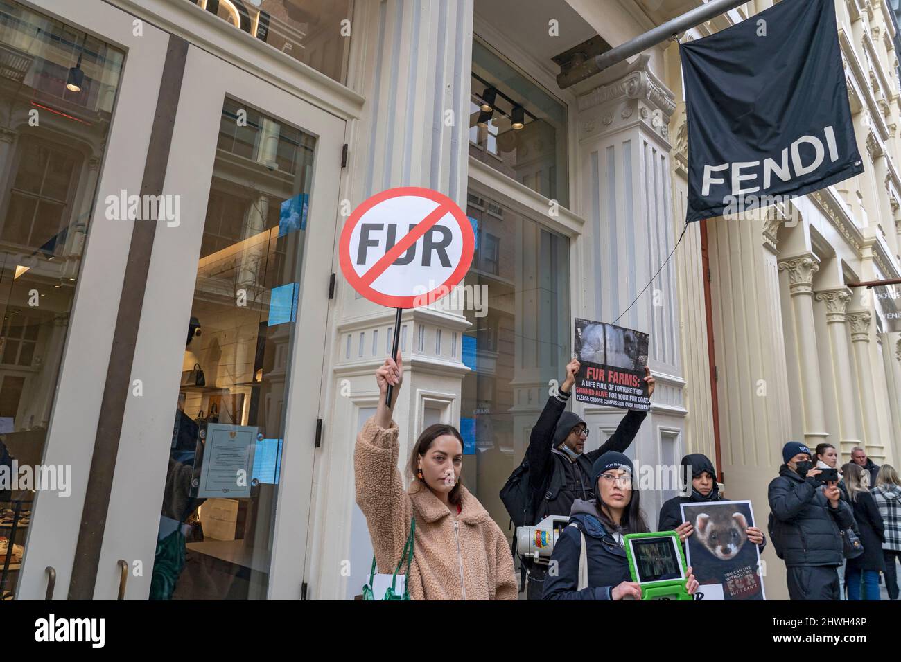New York, United States. 05th Mar, 2022. Animal Rights Protesters ...