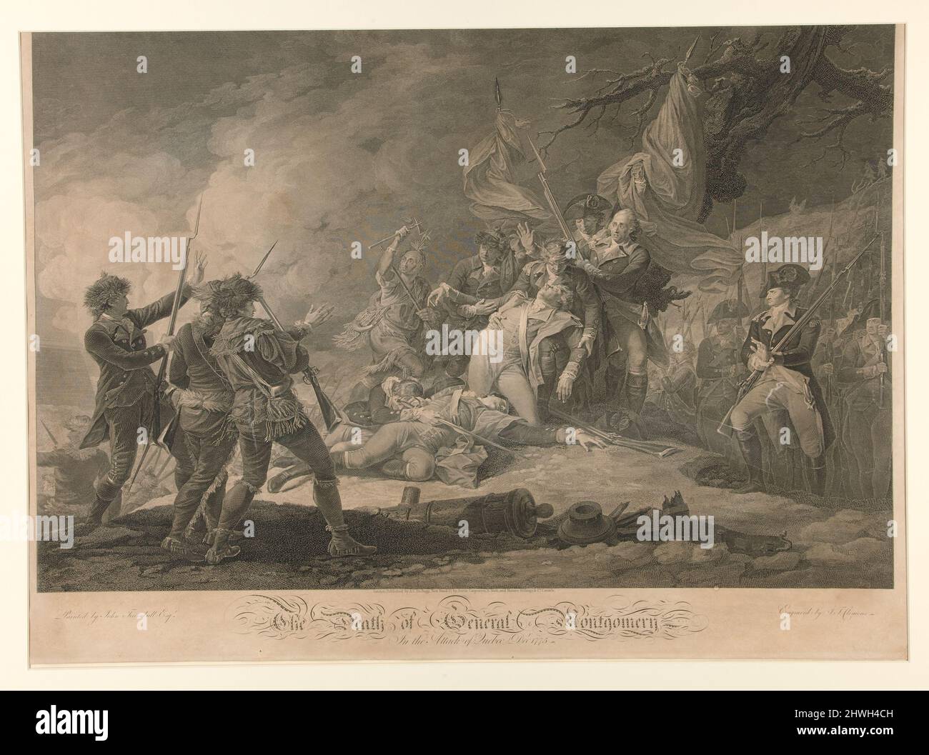 Death of General Montgomery at the Attack at Quebec. Artist: Johan ...
