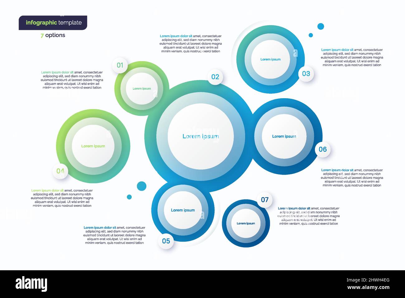 Abstract vector gradient minimalistic infographic template composed of ...