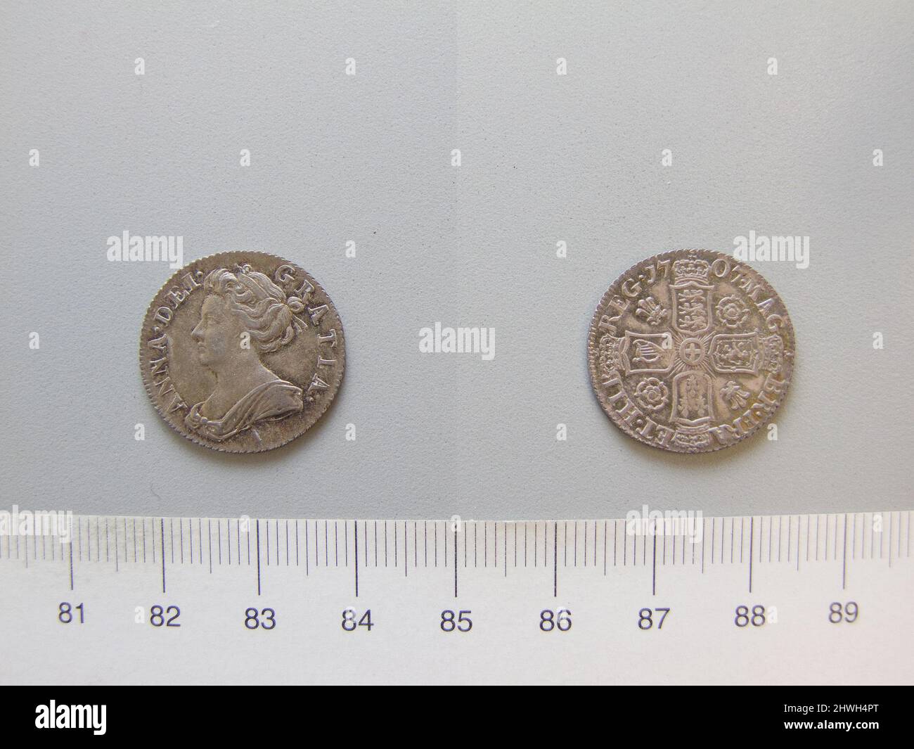 Sixpence of Anne, Queen of Great Britain from London. Ruler: Anne ...