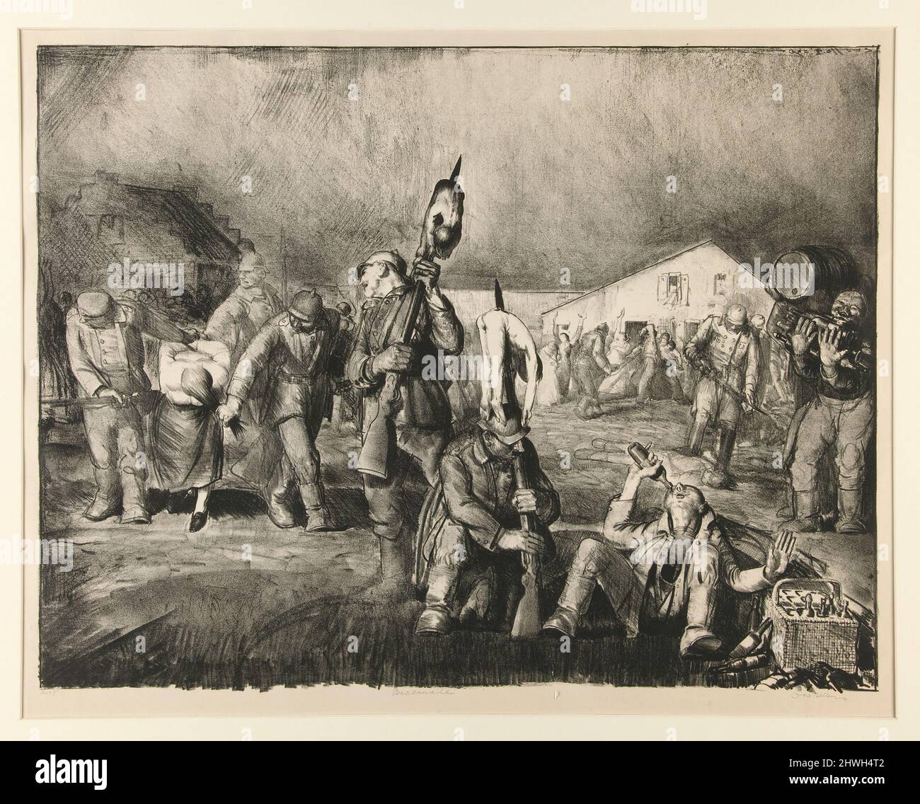 Baccanale (first stone). Artist: George Wesley Bellows, American, 1882 ...