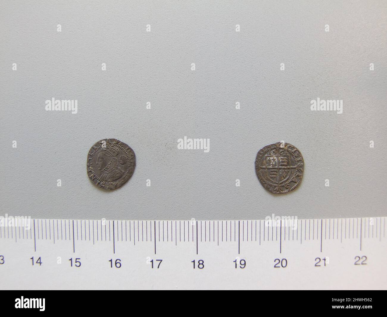 Threefarthings of Elizabeth I, Queen of England from London. Ruler ...