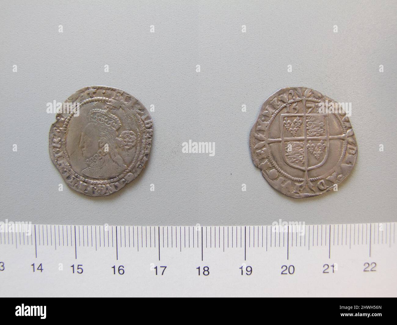 Sixpence of Elizabeth I, Queen of England from London. Ruler: Elizabeth ...