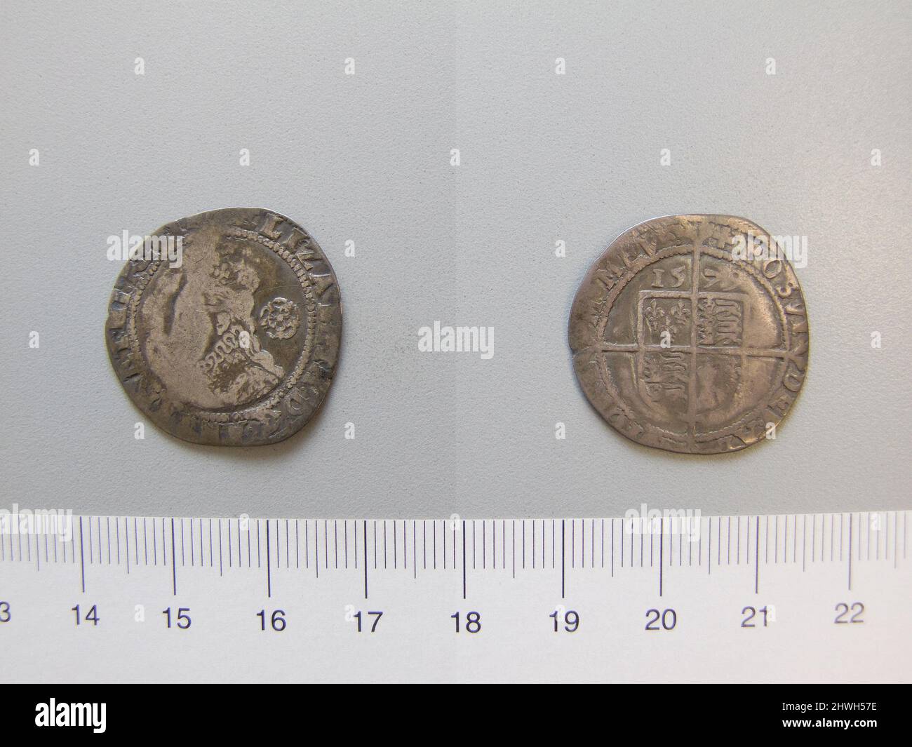 Sixpence of Elizabeth I, Queen of England from London. Ruler: Elizabeth ...