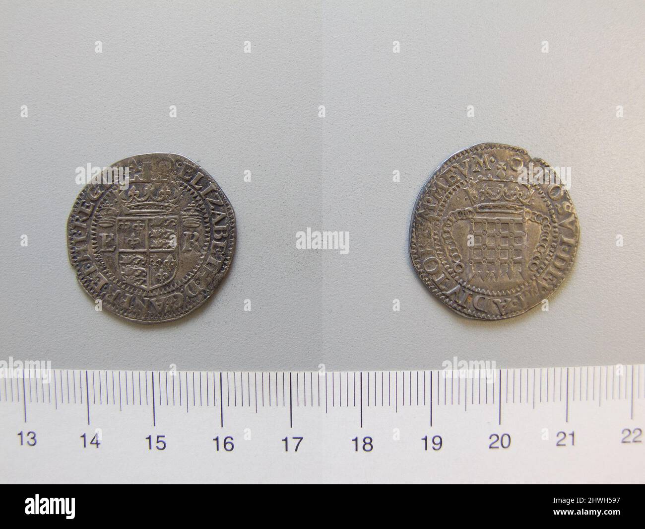 Testern of Elizabeth I, Queen of England from London. Ruler: Elizabeth ...